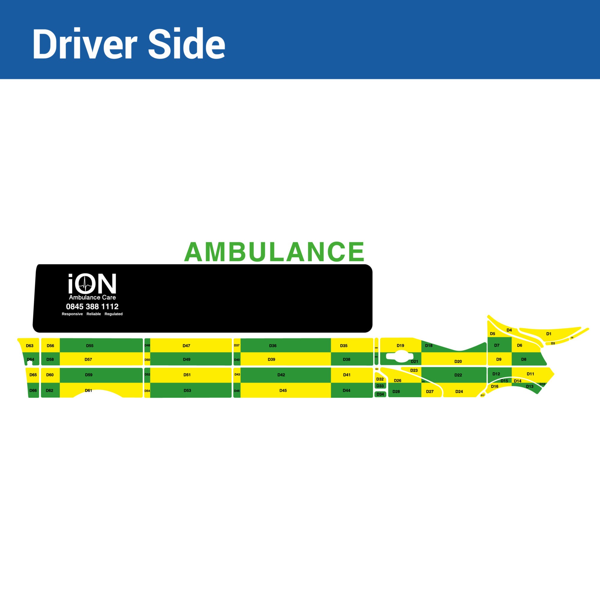 Driver Side Replacement Panel D63 Prismatic ESV Grade Yellow Green (PTS ...