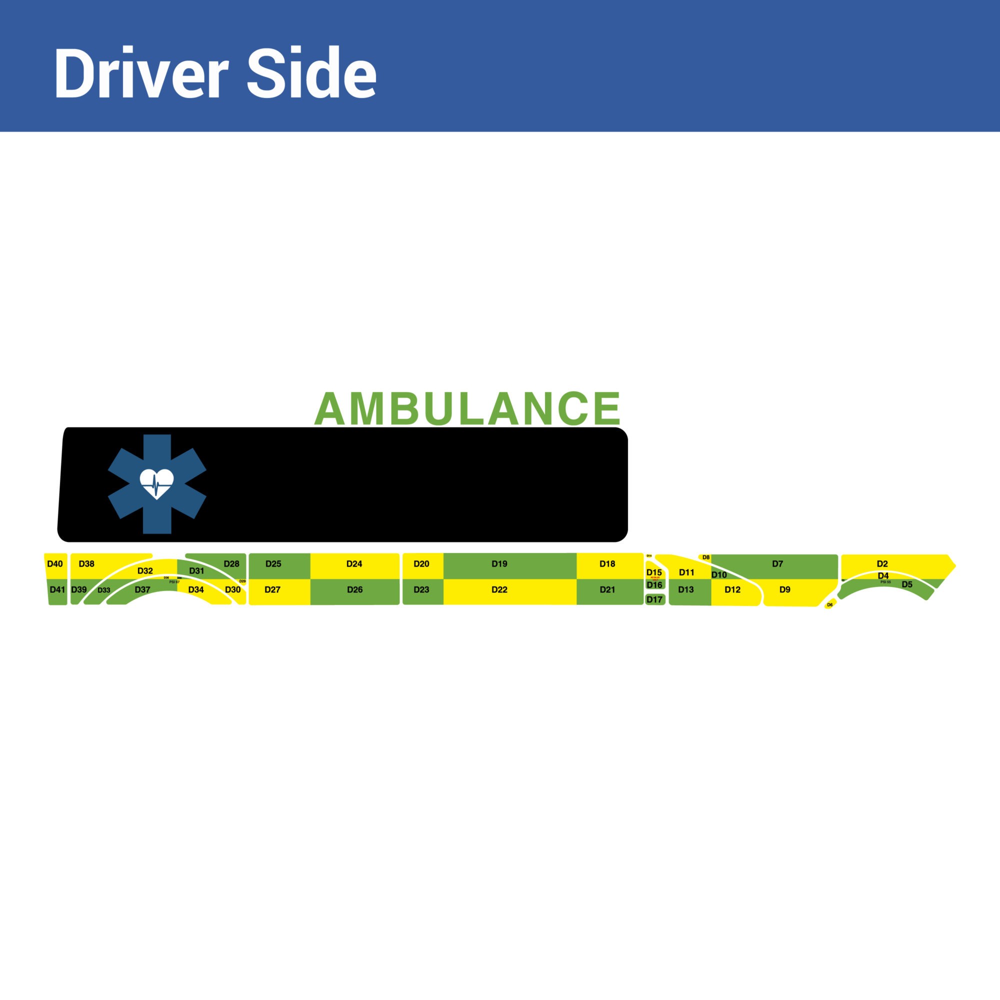 Driver Side Replacement Panel D2 Prismatic ESV Grade Yellow Green (PTS ...