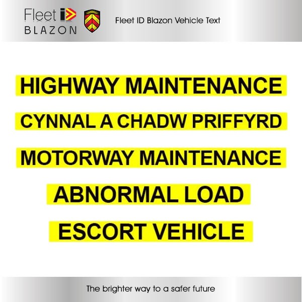 Fleet ID Blazon Vehicle Text - Fleet ID